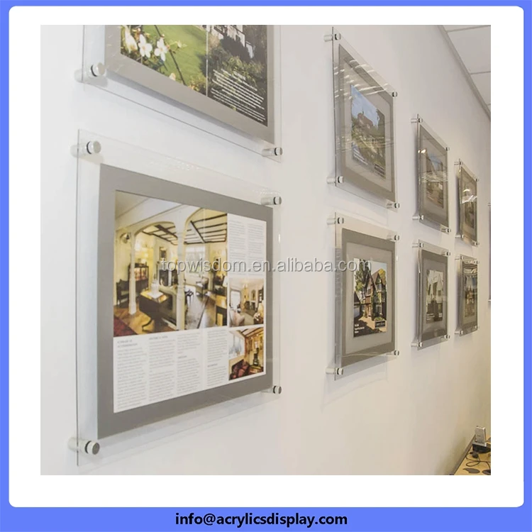 Clear 4x6 5x7 6x8 8x10 Acrylic Magnetic Ad Block Photo Frame - Buy ...