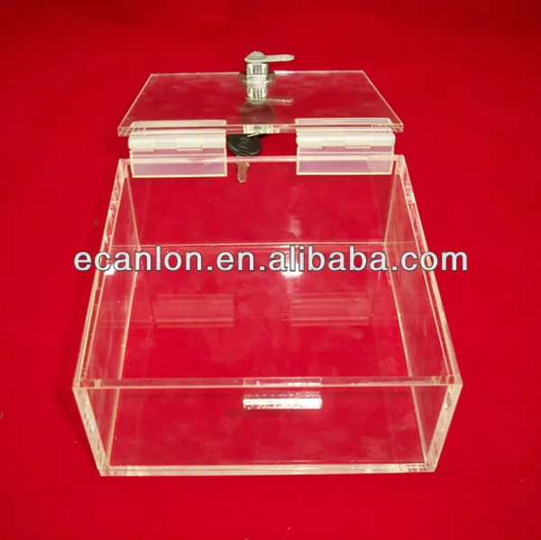 Lockable Acrylic Boxes With Hinged Lids - Buy Clear Acrylic Box,Acrylic ...