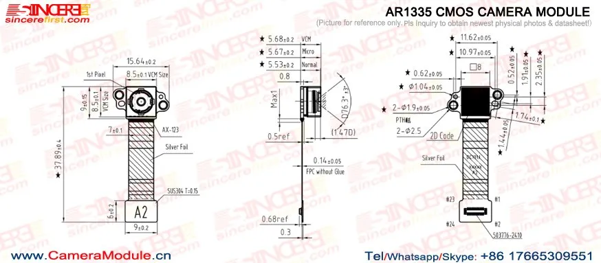 Mipi Csi-2 Interface Monochrome Sensor 4k 13mp Cmos Ar1335 Camera ...