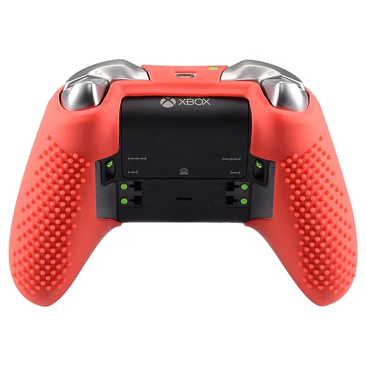 For Xbox One Elite Game Controller Waterproof Silicone Case Cover Red ...