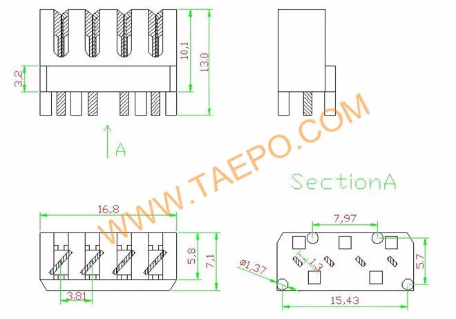 4 Pins Pcb Krone Connection Module - Buy Connection Module,Krone Strip ...