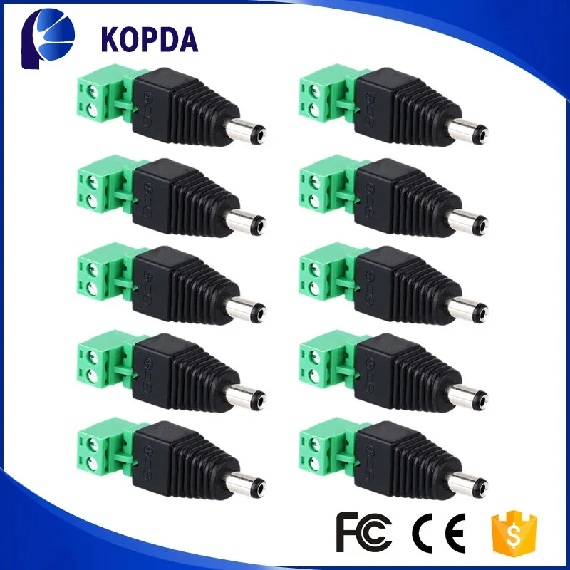 12v Dc Male To Av Screw Terminal Block Connector For Power Adapter ...
