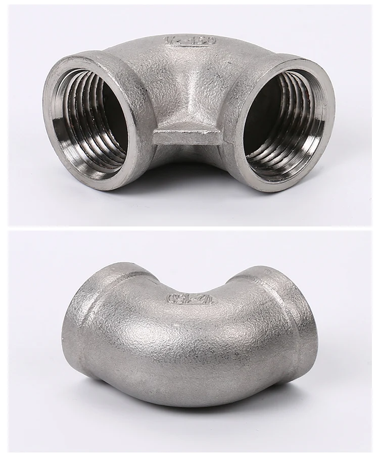 1/2 Inch Stainless Steel 316 304 Screwed Threaded 90 Degree Equal Elbow ...