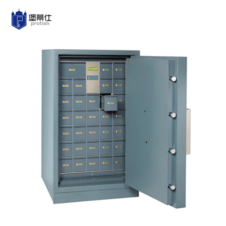 Anti-theft Steel Pawn Commercial Safe Box Inside With Many Small Pull ...