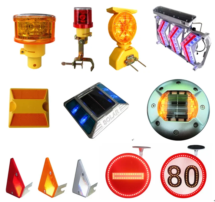Traffic Beacon Warning Led Light Bar Solar Emergency Traffic Cone Light ...