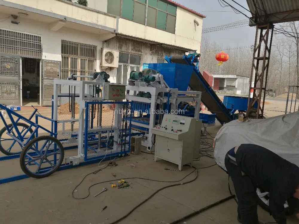 Concrete Interlocking Brick Arm O Block Qtj4-25 Cement Block In Haiti ...