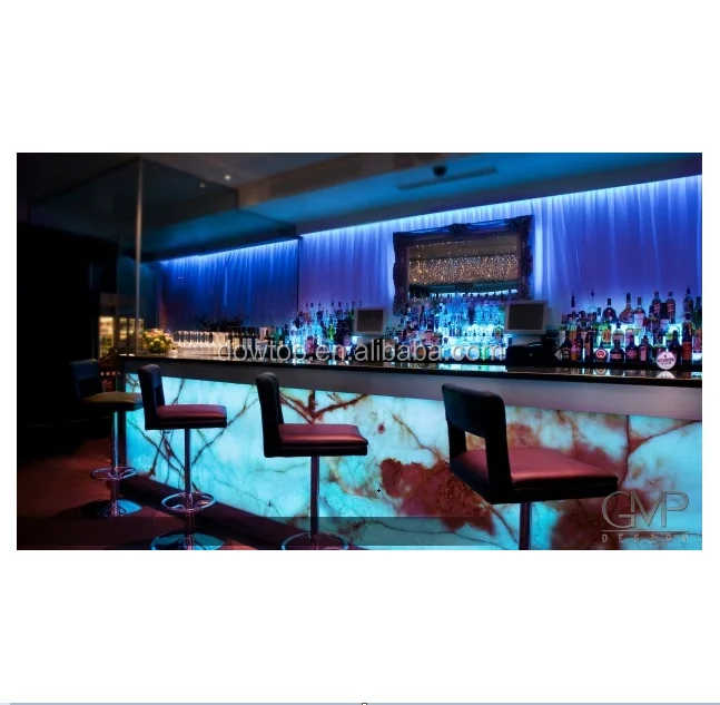 Dowtop Commercial LED Aquarium Blue Bar Counter - Custom