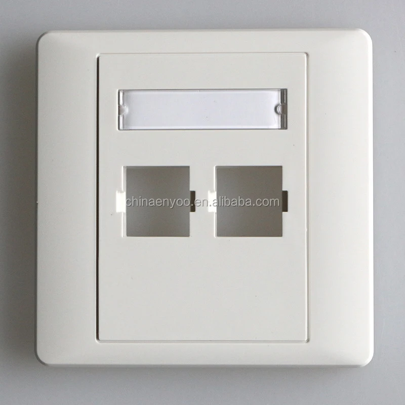 Dual Port RJ45 Commscope Face Plate - Enyoo or OEM
