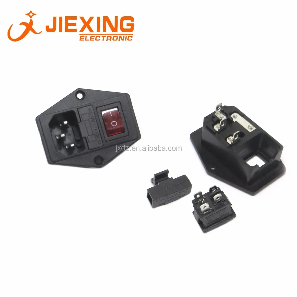 Ac Power Socket With Rocker Switch And Fuse 10a 250v 3 In 1 - Buy Ac ...