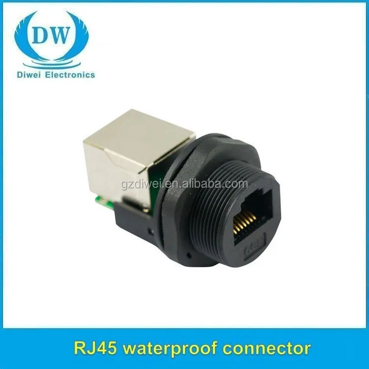 Waterproof Rj45 Connector Ethernet Cable Rj45 Solder Plug Ip68 Front ...