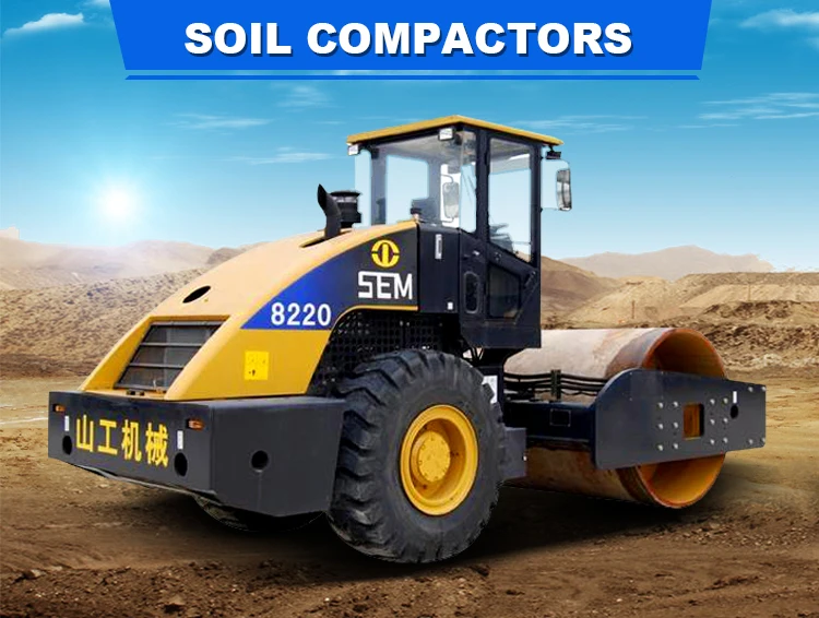 New SEM512 Road Roller Soil Compactor Price - 415 PSI
