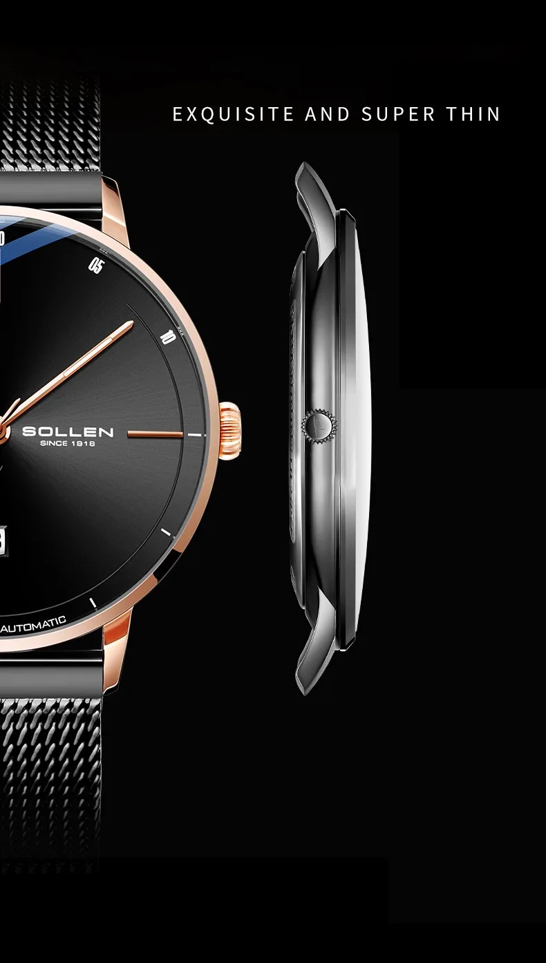 Sollen Mechanical Wrist Watch Custom Men Fashion Watches Men Wholesale ...