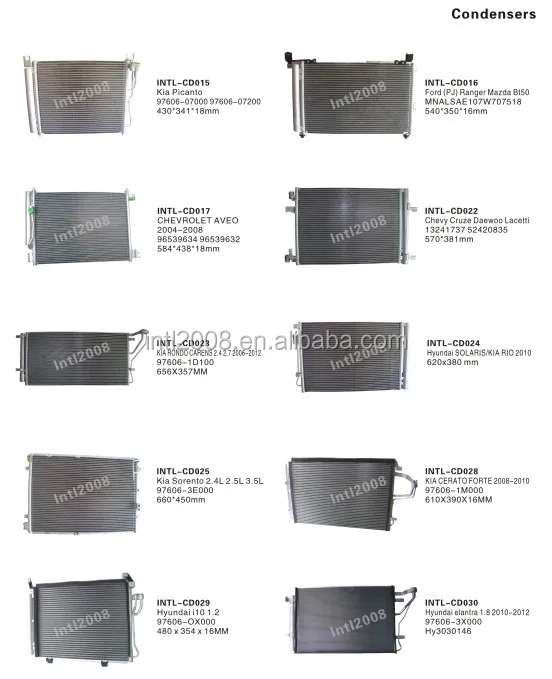 2013348 CN-PF1424 car/auto part A/C Condenser 14x24(18MM)| Alibaba.com