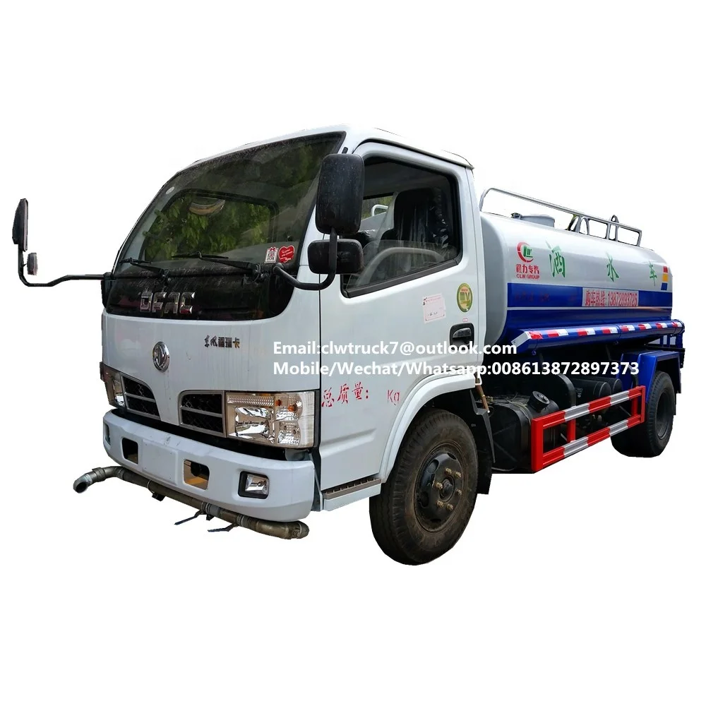 Dongfeng 5000 Liters Stainless Steel Potable Water Tanker 5 Ton Water ...