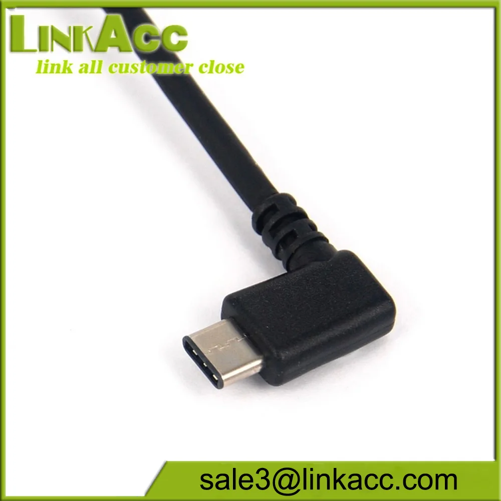 4" Right Angle Micro Usb To Type C Otg Cable For Portable Digital Dac ...