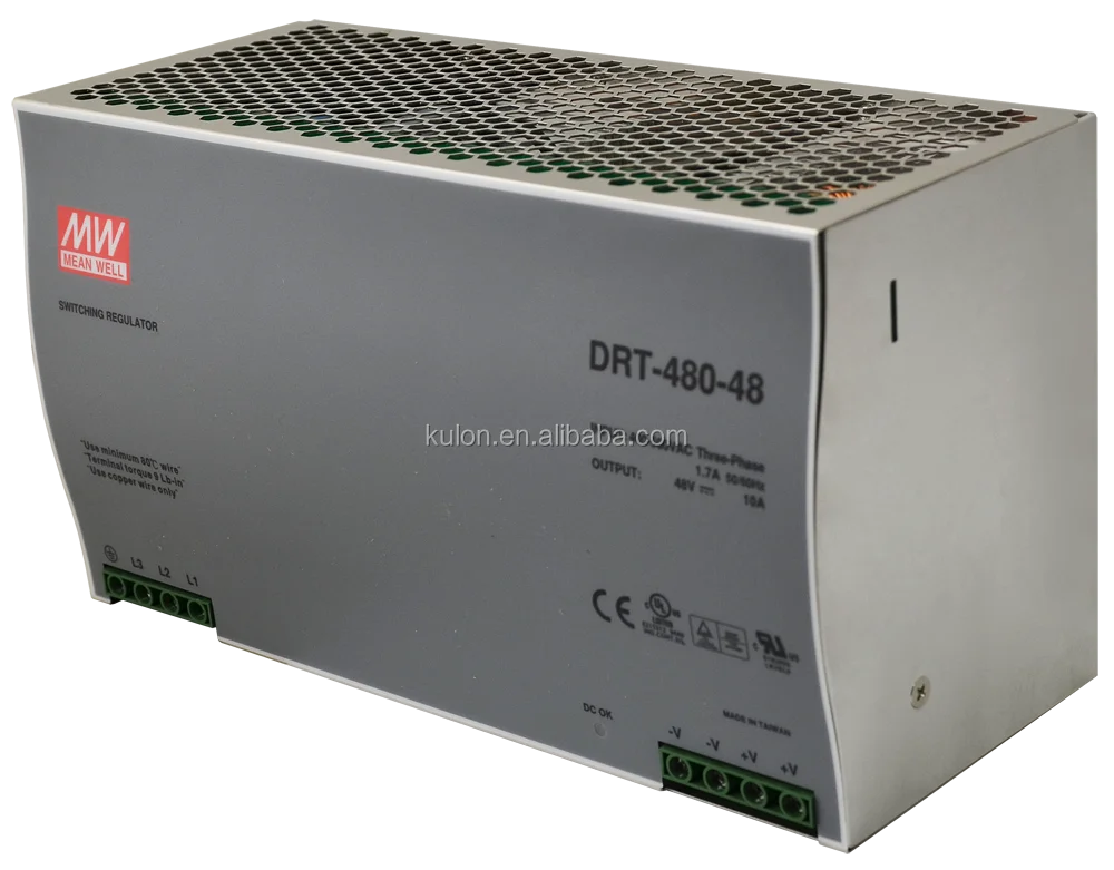 Meanwell Drt-480-24 480w Din Rail 3 Phase 24vdc Power Supply - Buy 3 ...