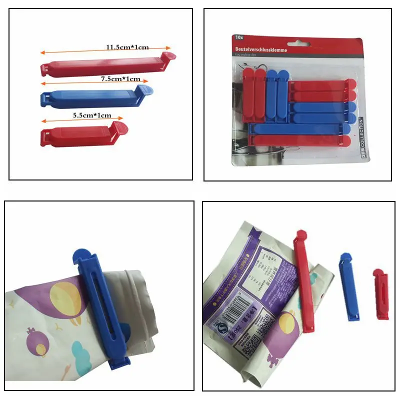 2024 Novel Design PP Plastic Bag Clips with Folding Feature