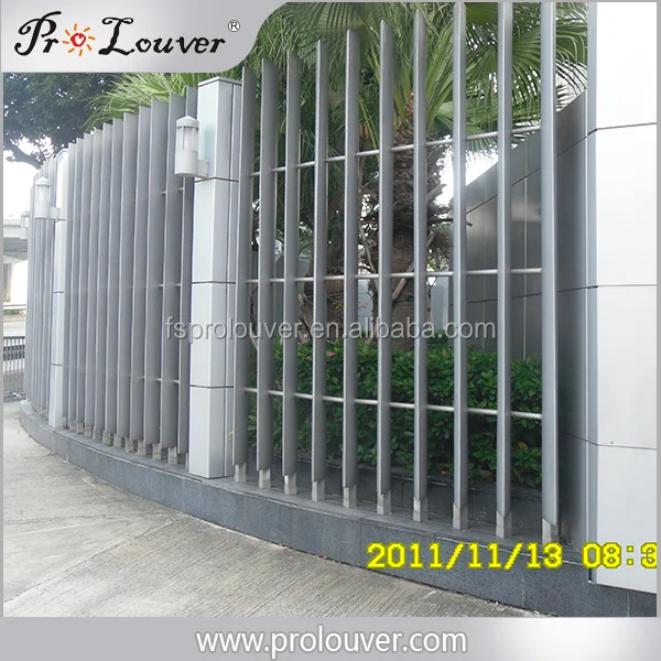 Aluminum 85R Roll Formed Panel Louver for Solar Control
