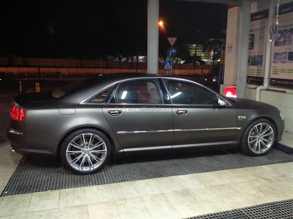 High Quality Strechable Metallic Chrome Matte Black Vinyl Film With Air ...