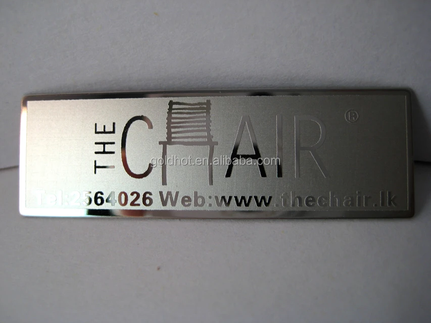 Custom Logo Accessories for Sofas - Metal Tag Brand Name Plate