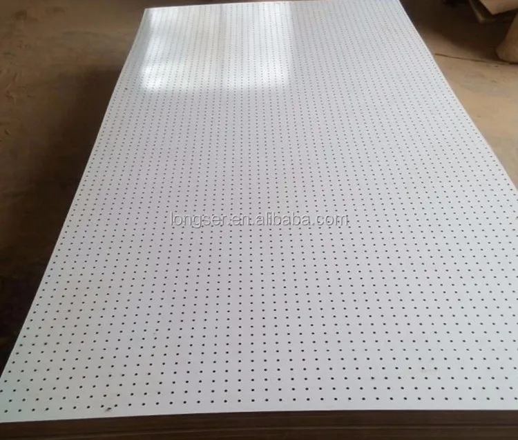 Mdf Perforado De Melamina Blanco Titanio De 3mm - Buy Mdf Perforado De ...