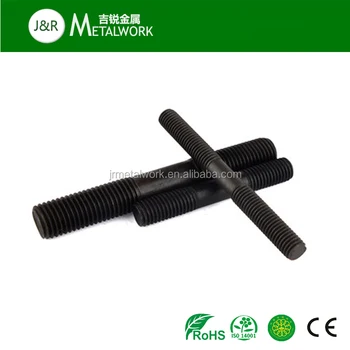 M4 M12 M27 M30 M36 Carbon Steel Black Oxide Double Head Stud Bolt ...
