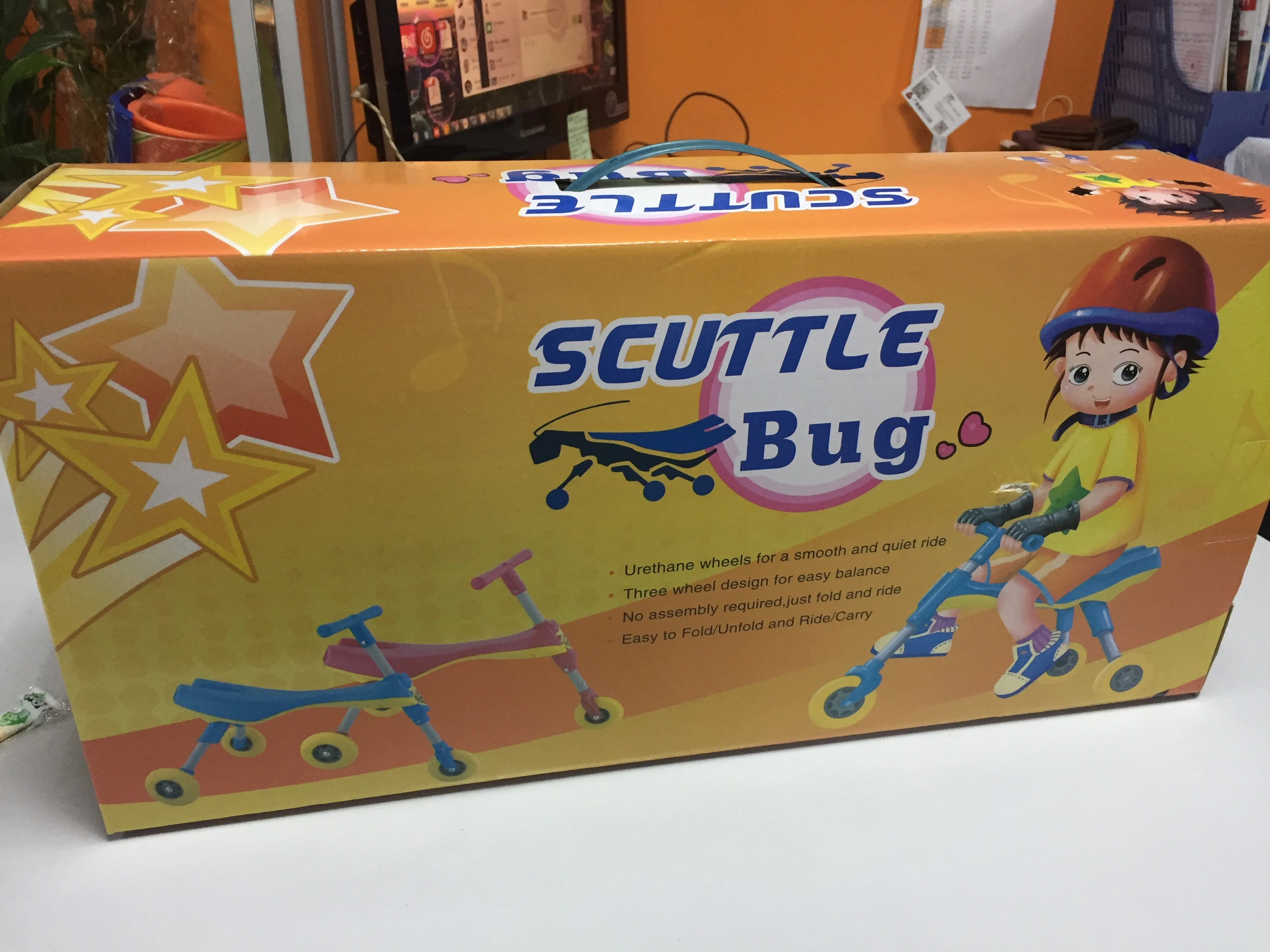 Cheap 3 Wheel Scuttle Bug Fold Scooter Baby Tricycle Ride On Car For ...