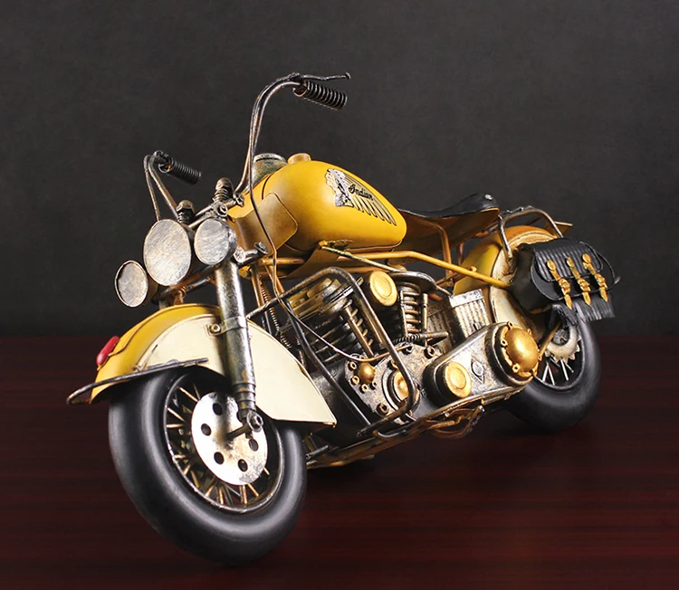 Wholesale Vintage Decor Handmade Antique Metal Craft Motorcycle Model ...