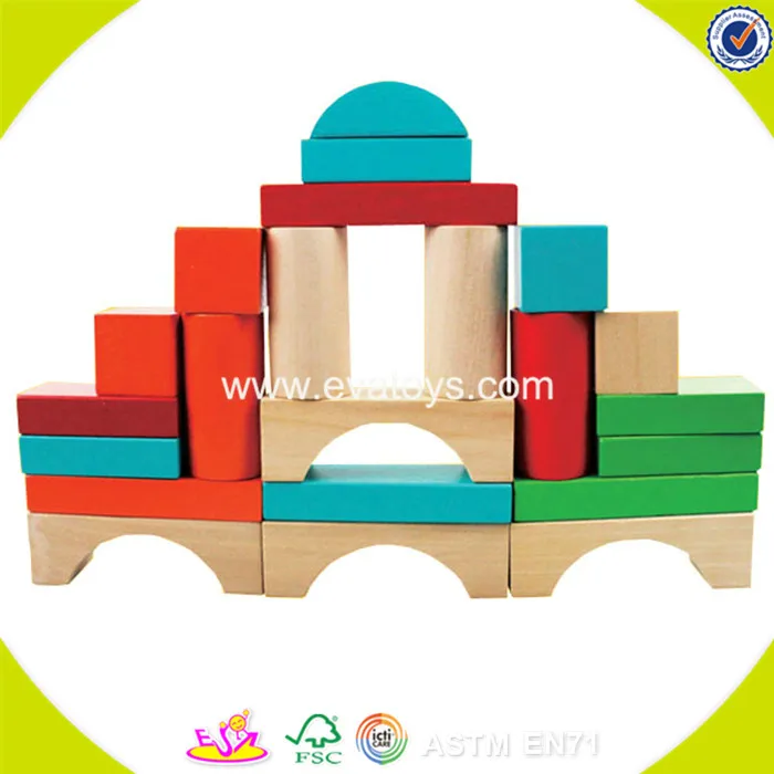 2018 Wholesale Educational Wooden Brick Block Toy For Kids W13a053 ...