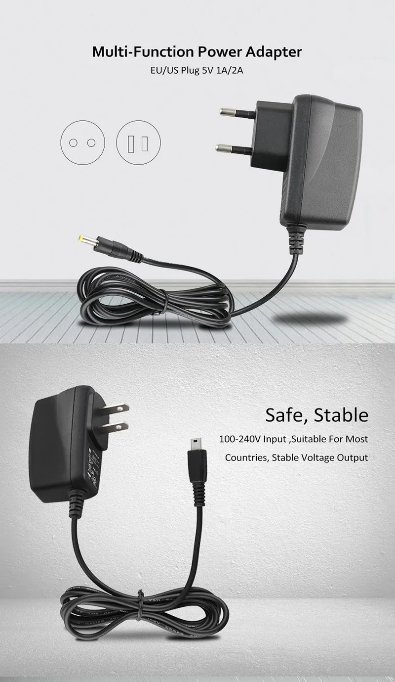 Mini 5 Pin 5v 1a Adapter Charger,Multi-plug Home Charger,Travel Charger ...