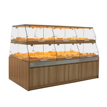 Wood Bread Display Stand Bakery Display Cabinet Bread Showcase Rack ...