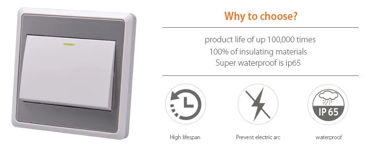 Li 1 Gang 1 Way Wall Eelctrical Clean Room Light Switch - Buy Clean ...