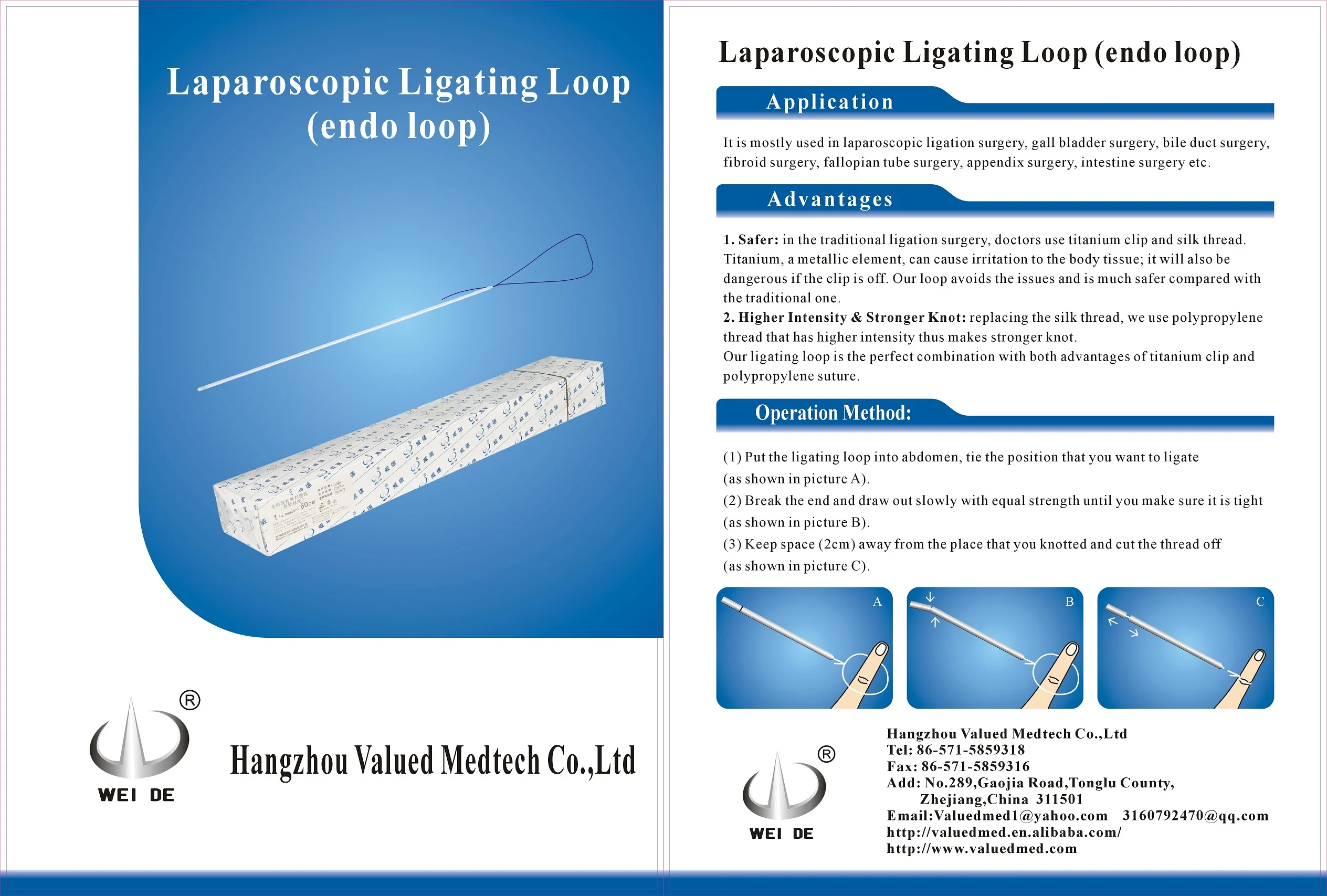 Vessel Loops For Minimal Invasive Surgery - Buy Doctor Brandy,Hangzhou ...