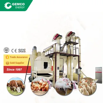 Double Conditioner Pellet Mill Machine 10 Ton Per Hour Animal Feed ...