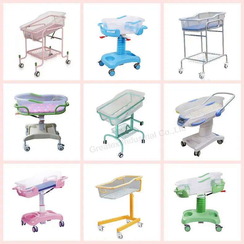 Hospital Baby Cart Carrier Bed Bassinet Baby Carrier Bed With Wheels ...