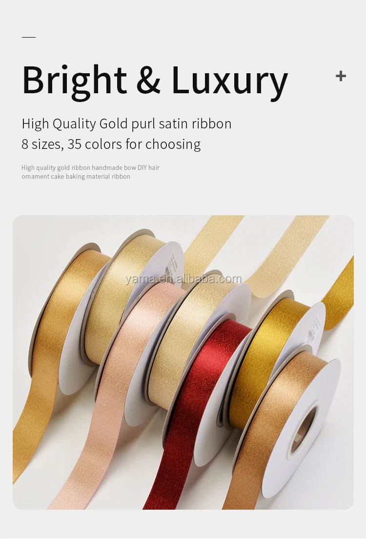 Shop Yama Glitter Purl Satin Ribbon - Luxury & Versatility