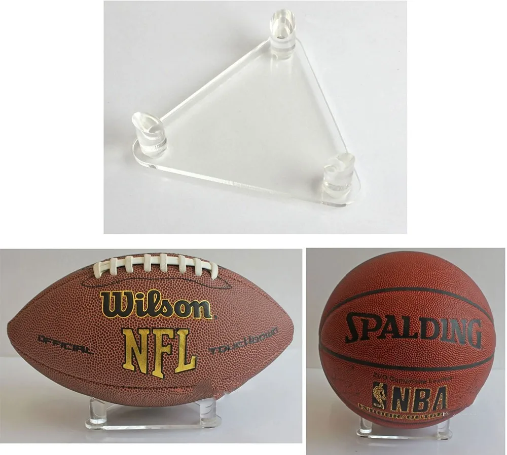 Jihong Deluxe Acrylic Ball Stand - Hold Football,Basketball,Volleyball ...