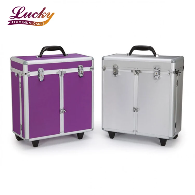 Matte Black Aluminium Trolley Case for Dog Grooming Tools