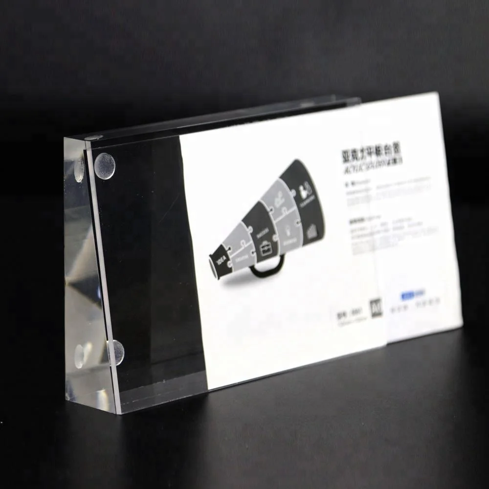 Acrylic Table Top Case Thick Acrylic Sign Desk Stand Customized Clear ...