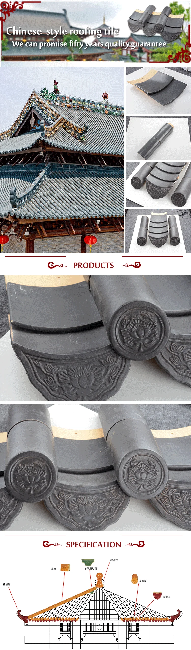 Ml-001 310x310mm Traditional Chinese Roof Tiles Sale/ Camouflage ...
