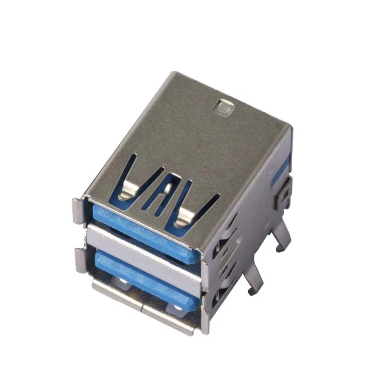 Shield Electronic Rj45 Socket Usb Double Stack Connector - Buy Double ...