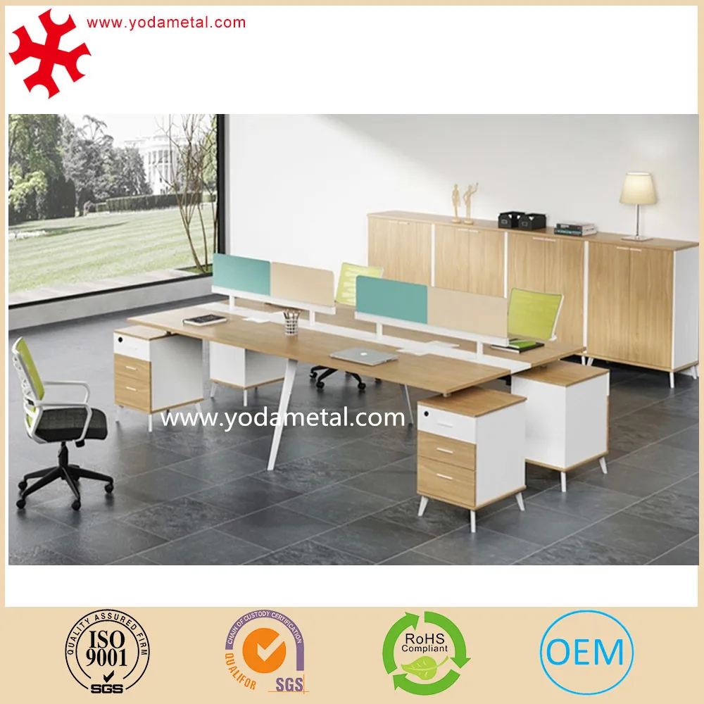 Classical Modular Mdf Wood Panel 4 People Executive Office Table - Buy ...