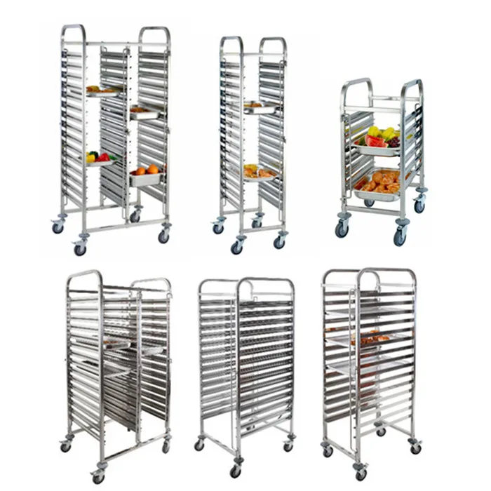 Custom Detachable Stainless Steel Bakery Trolley Baking Tray Pan Bread ...
