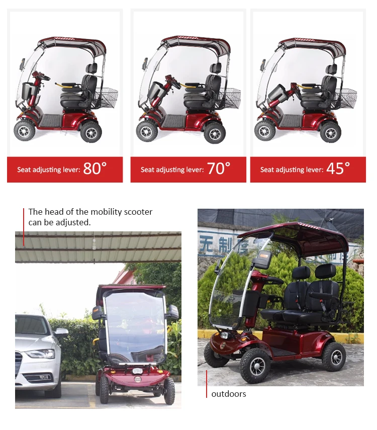 Automatic Folding Electric Cheap Mobility Scooter 4 Four Wheel - Vitafom