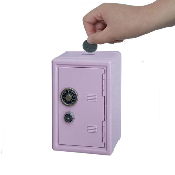 Mini Iron Coin Safe Piggy Bank Lock The Safe Small Metal Money Box/diy ...