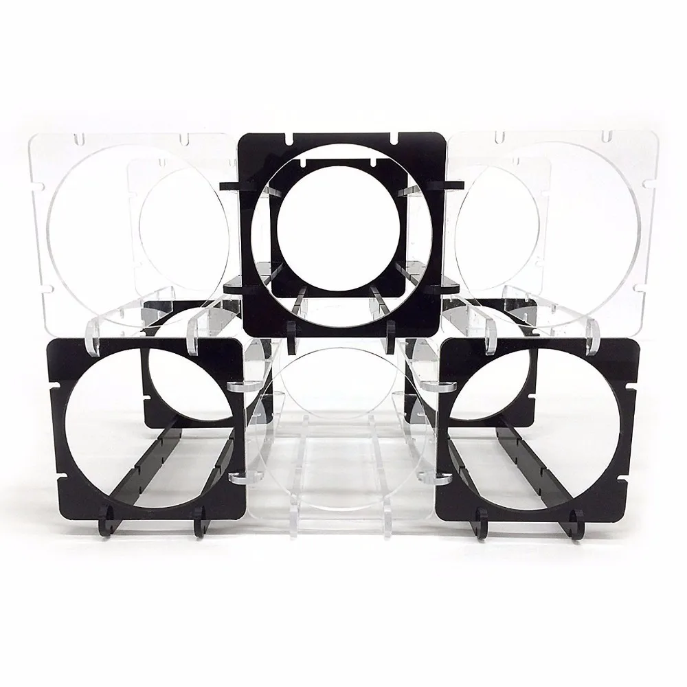 New Custom Easy Assembly Acrylic Inter Locking Wine Bottle Holer Clear ...