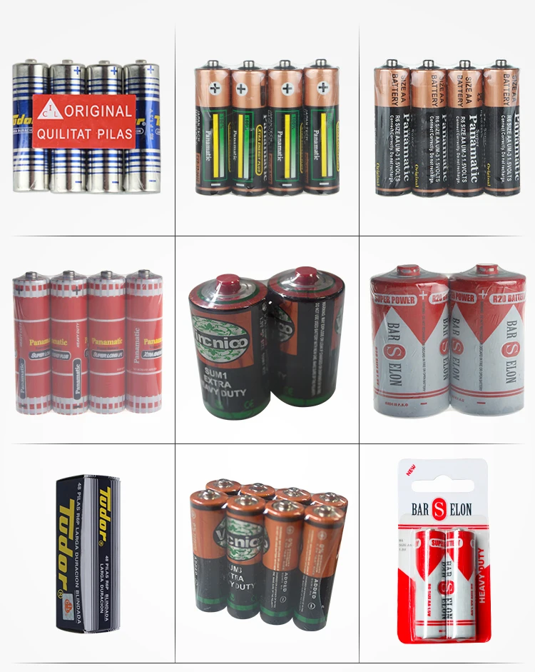R6P 1.5V Um-3 AA 아연 탄소 배터리 AA, Um3 AA 배터리 R6P 비충전식 1.5V 고성능 건전지 소형 장난감용 ...
