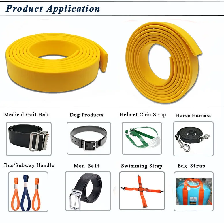 Custom Yellow Polyurethane Pvc Coated Nylon Webbing Strap For Bus Grab ...