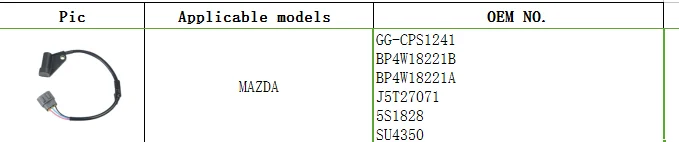 Crankshaft Position Sensor For Mazda 323 Mx-5 Mx5 Fsd18221 J5t27072 Oem ...