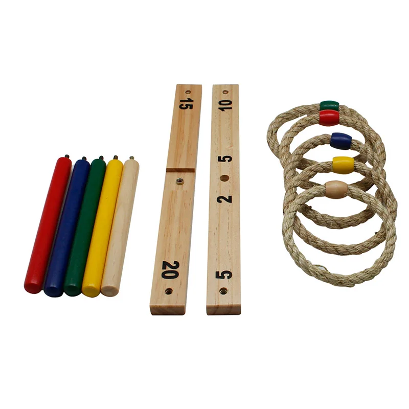 Wooden Ring Toss Game Set - Fun Family Outdoor Activity
